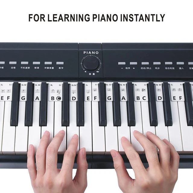 88-KEY 61-KEY PIANO keyboard sticker-free hand roll detachable ...
