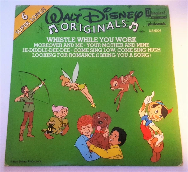 WALT DISNEY ORIGINALS - Whistle While You Work - DS 6004 - 7" Vinyl EP ...