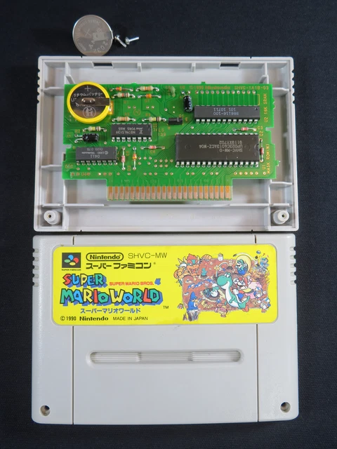 SUPER MARIO WORLD bros 1990 SNES SFC Nintendo Famicom game Cartridge ...