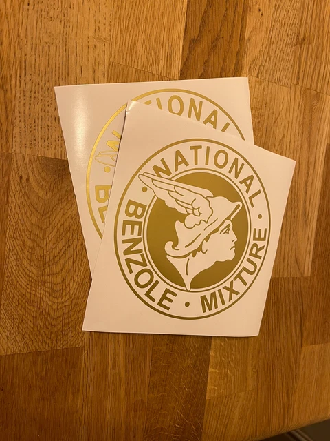 NATIONAL BENZOLE MIXTURE 2 gallon petrol oil fuel can sticker decal £8. ...