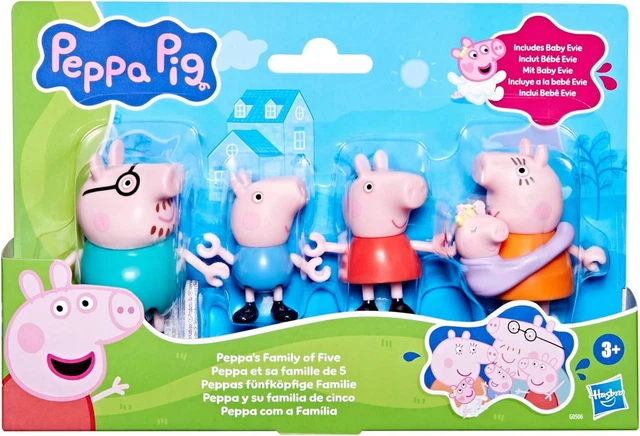 PEPPA PIG PEPPA'S Famille De Cinq Avec Bébé Evie Repositionnable ...