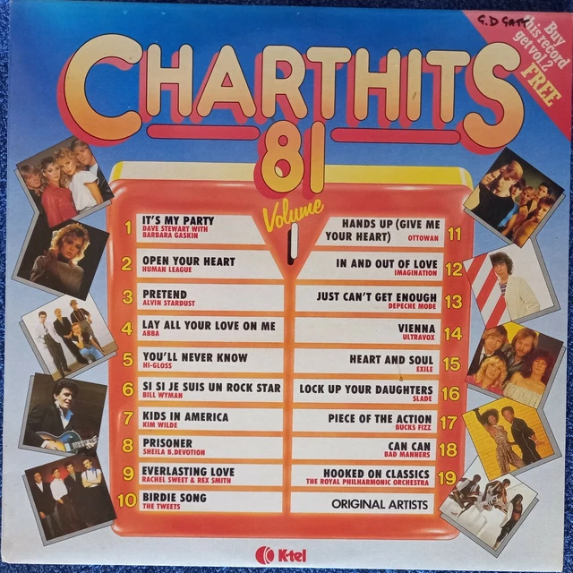CHART HITS 81 Volume 1 Various Artists 12 Vinyl LP 1981 Excellent CHART HITS 81 Volume 1 Various Artists 12 Vinyl LP 1981 Excellent