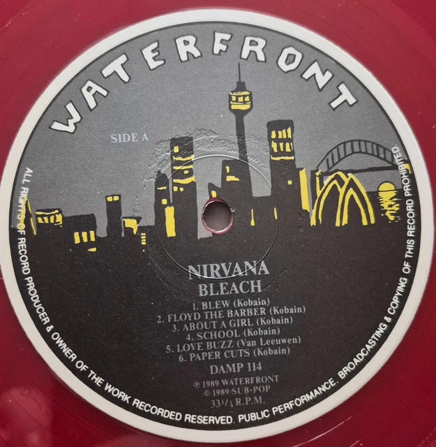 NIRVANA BLEACH 1989 Lp Australian Red Vinyl Import Very Limited Edition $312.96 - PicClick AU