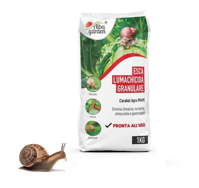 ESCA LUMACHICIDA LUMACHE CHIOCCIOLE CARAKOL AGRO 1 KG METALDEIDE PFnPE ...
