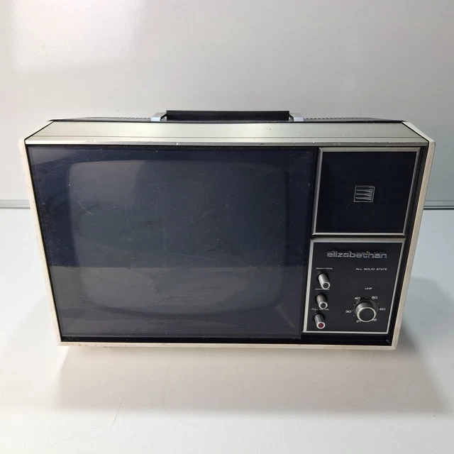 1970S VINTAGE TV set, Elizabethan Transistor TV model T-12, TV FILM ...