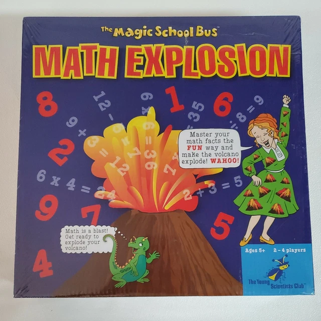 NEW SEALED THE Magic School Bus Math Explosion Board Game Scholastic ...