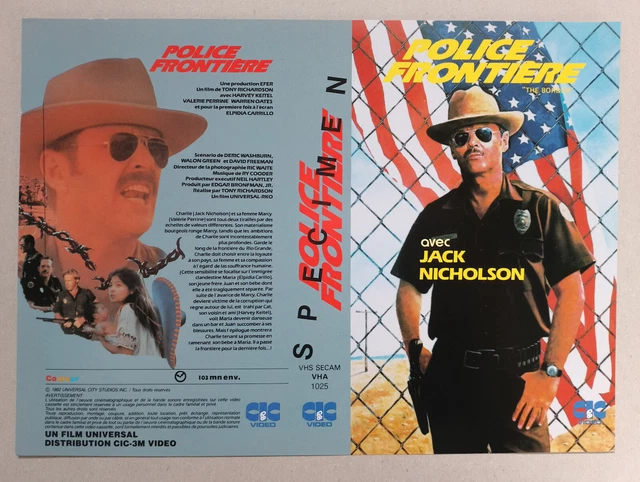 JAQUETTE VHS - Police Frontiere - Vhs Sleeve - Jack Nicholson EUR 7,00 - PicClick FR