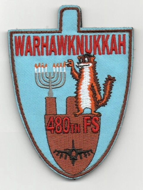 USAF 480TH FIGHTER Squadron Warhawknukkah morale patch on ve/cro EUR 12 ...