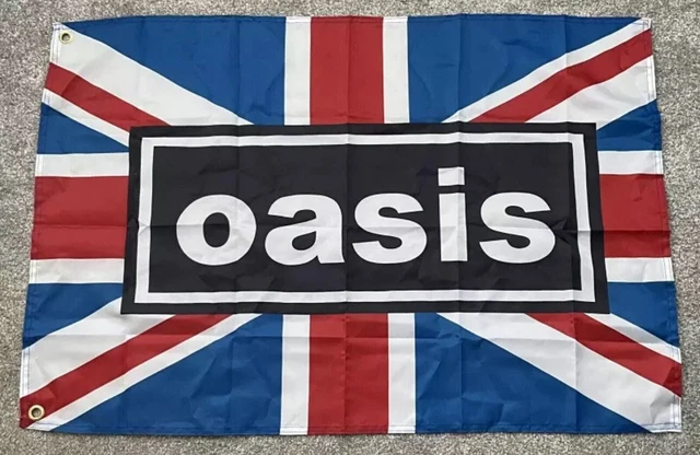 OASIS UNION JACK Flag 3x2 Foot Liam Gallagher 6 00 PicClick UK