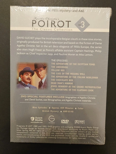 AGATHA CHRISTIES POIROT The Classic Collection Set 3 DVD 2009 3 Disc ...