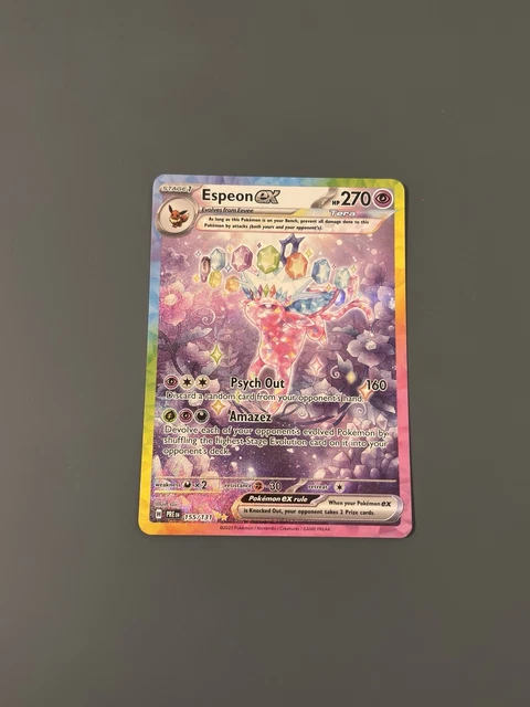 POKEMON TCG 2025 Prismatic Evolutions: Espeon ex 155 /131 SIR - Near Mint Card £249.99 - PicClick UK