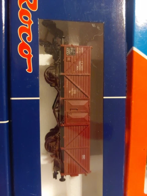 ROCO H0 DB Hochbordwagen, gedeckter Güterwagen, z.T. patiniert EUR 49 ...