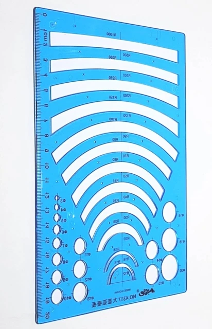 CIRCLE RADIUS BLUE 🔵 Stencil Arc Technical Drawing Template £6.29 ...