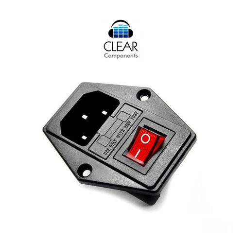 KALTGERÄTE-STECKER-EINBAU-BUCHSE IEC C14-320-SCHALTER+SICHERUNG-AUDIO-HIFI-TOP! EUR 2,95 ...