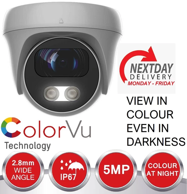 5MP COLORVU 4K Dome Camera Colour View Turret Camera 25m IR Full Color ...