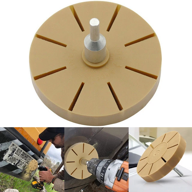 3.5& DECAL ERASER Wheel Pneumatic Car Sticker Film Glue Remover Pin ...