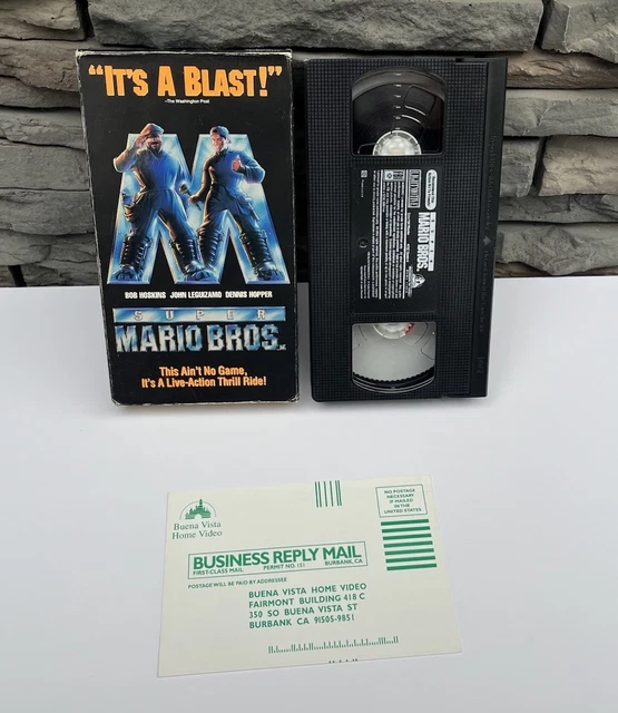 SUPER MARIO BROS Movie VHS 1993 Live Action Nintendo Bob Hoskins Dennis ...