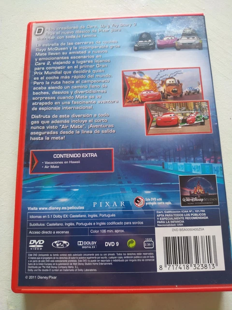 CARS 2 DISNEY Pixar 2011 - DVD + Extras Region 2 Spanish English Am £19 ...
