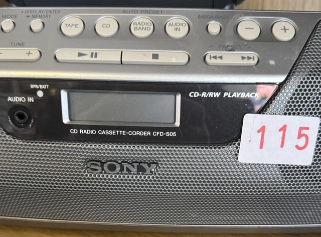 SONY CFD-S05 CD Radio Cassette Recorder Portable Boombox (Used) £31.91 ...