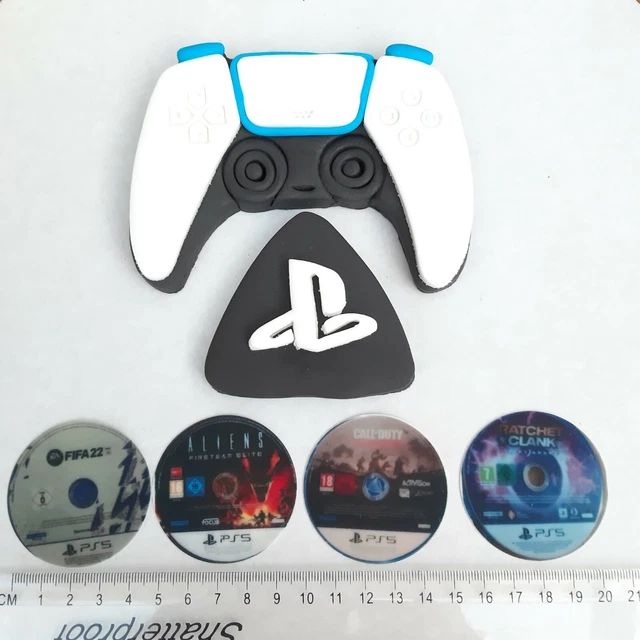 HANDMADE PLAYSTATION CONTROLLER Personalised Edible Cake Topper PS5 ...