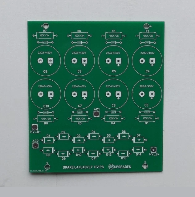 RECTIFIER FILTERING & Metering board (without components) for DRAKE L4 ...