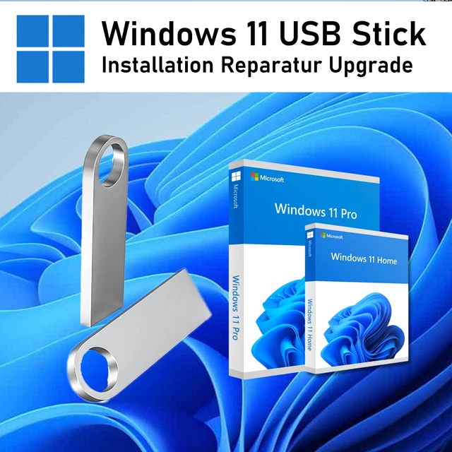 WINDOWS 11 PRO Home Installation Reparatur USB Stick | Mit Und Ohne TPM ...