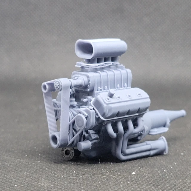 BLOWN 426 HEMI model engine resin 3D printed 1:25-1:8 scale £27.18 ...