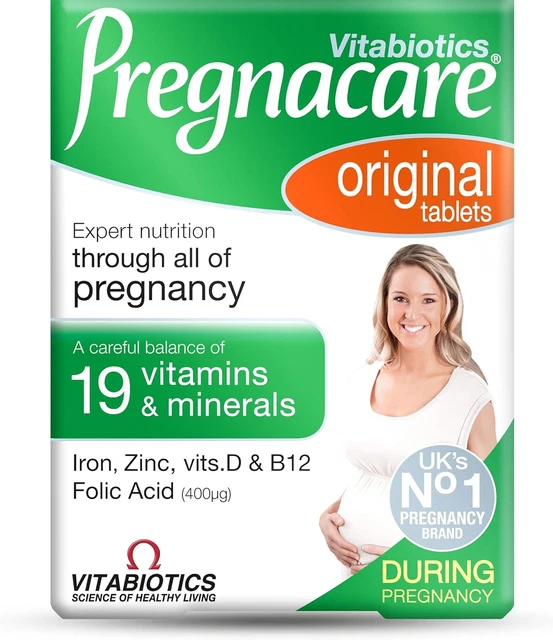 PREGNACARE ORIGINAL FORMULA Tablets During Pregnancy 30 count (Pack of ...