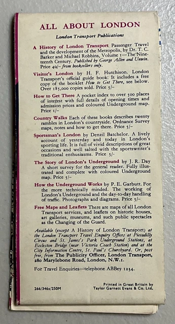 LONDON UNDERGROUND, BUS, Railway MAP 1966 Excellent Condition £18.43 ...