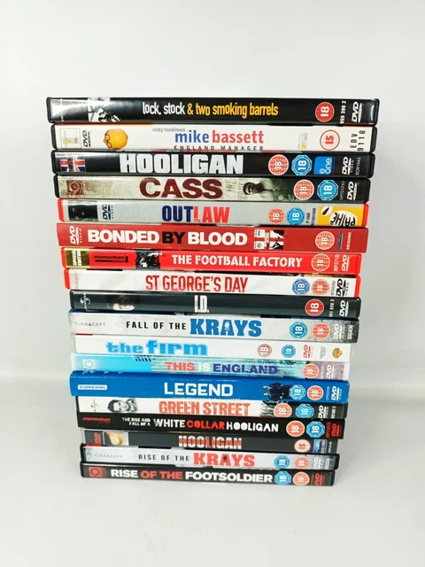 BUNDLE 18 X British Gangster Football Hooligan DVD's The Firm Cass ID £ ...