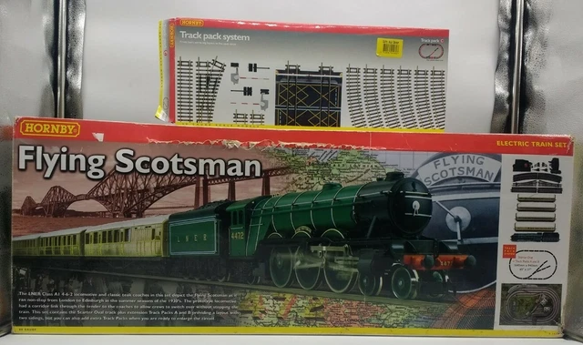 HORNBY ELECTRIC TRAIN set Flying Scotsman R1039 00Gauge Track Pack System £65.00 - PicClick UK