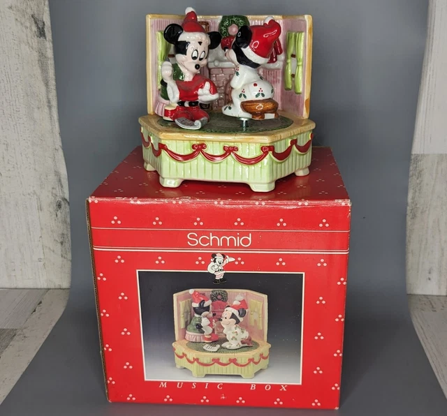 SCHMID DISNEY MUSIC Box The Christmas Song 417-033 Mickey Minnie Mouse ...