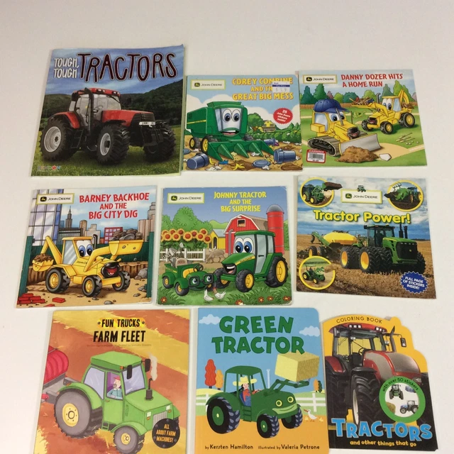 TRACTORS JOHN DEERE Preschool Kindergarten 1st grade 9 Picture Book Lot ...