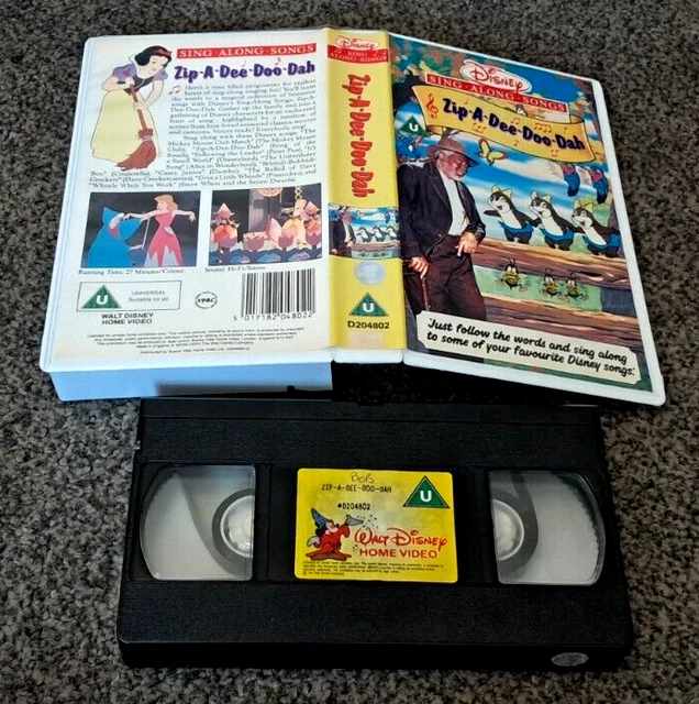 WALT DISNEY SING Along Songs Zip A Dee Doo Dah Pal Vhs Video Kids ...