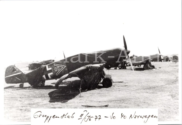 A418 FOTO WEHRMACHT Archiv Repro Luftwaffe Flugzeug Me109 2./JG 77 Norwegen 1940 EUR 6,99 ...