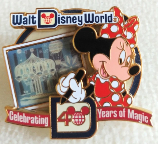 WALT DISNEY WORLD, Celebrating 40 Years of Magic, Minnie Mouse LE Pin ...