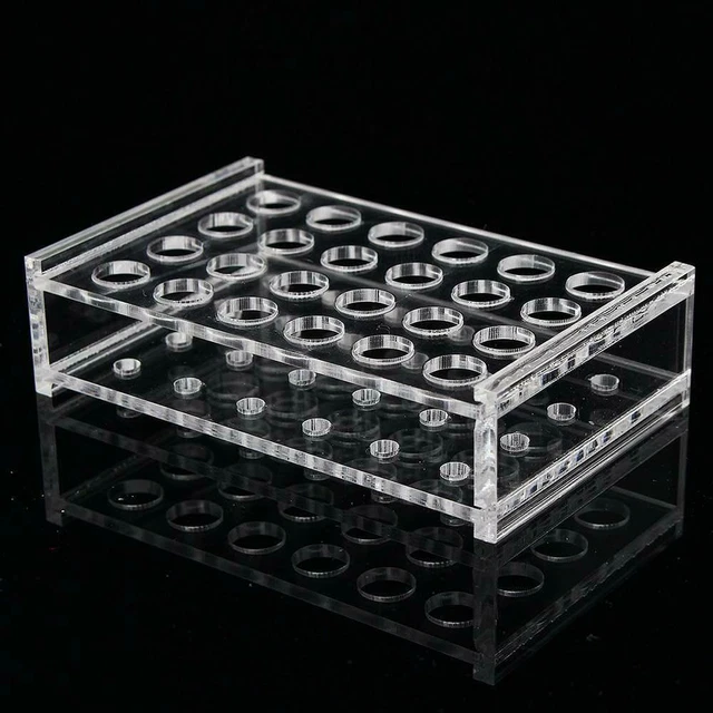 24 HOLES TEST Tube Rack Testing Tubes Holder Storage Plastic Lab ...