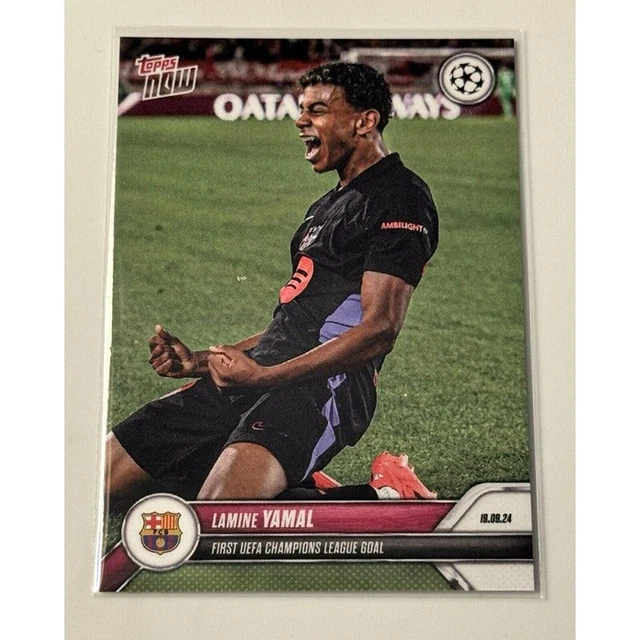 2024-25 TOPPS NOW UEFA FC BARCELONA LAMINE YAMAL* Card #17 - 1st ...