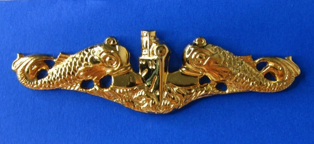 VINTAGE UNITED STATES U.S. Navy Submarine Dolphin Fish Military Lapel ...