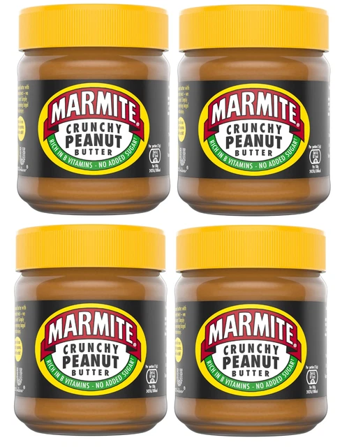 MARMITE CRUNCHY PEANUT Butter 225g PACK OF 4 £22.52 - PicClick UK