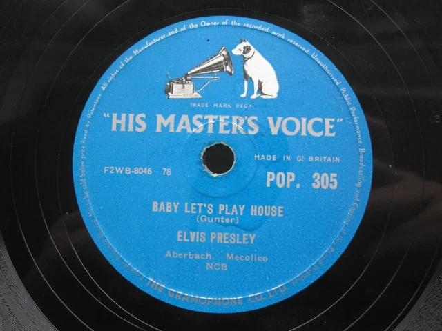 ELVIS PRESLEY 78 Rpm Baby Let's Play House / Rip It Up 1957 Uk Hmv Pop ...