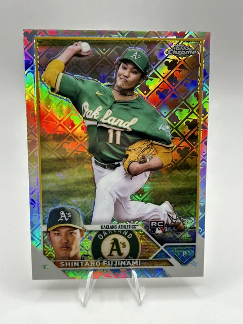 SHINTARO FUJINAMI 2023 Topps Chrome Logofractor RC #97 Oakland ...