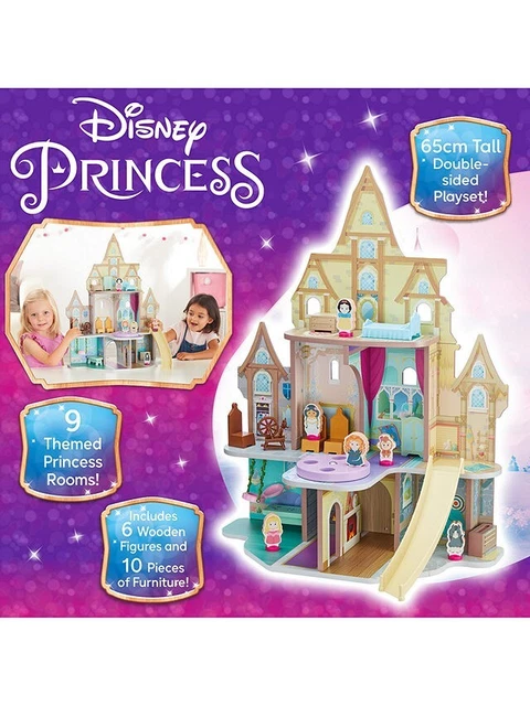 DISNEY PRINCESS ENCHANTED Princess Castle Wooden Figures Playset £56.00 ...