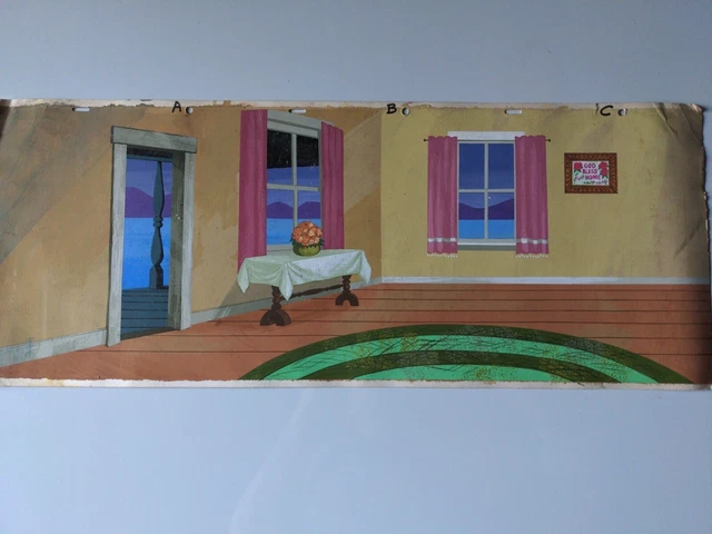 LOONEY TUNES ANIMATION Cel Background PINK PANTHER DEPATIE FRELENG 60's ...