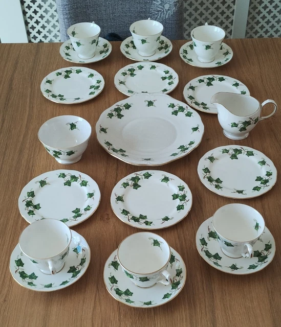 COLCLOUGH BONE CHINA tea set Ivy Leaf £78.72 - PicClick UK