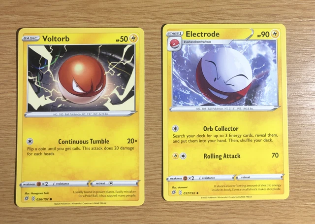 VOLTORB AND ELECTRODE Pokémon Cards Rebel Clash Sword&Shield 056/192 - 057/192 EUR 1,78 ...
