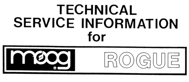 MOOG ROGUE 342A Schematic Diagram Manual Schaltplan Techniques EUR 12 ...