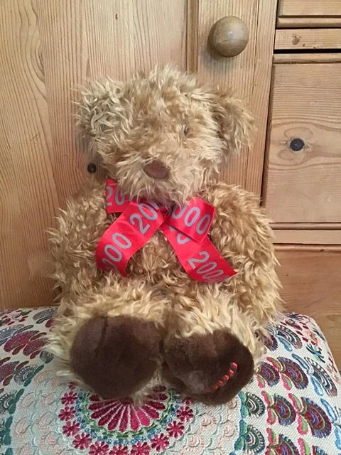 VINTAGE 2000 DEBENHAMS Monty Brown Fluffy Teddy Bear Plush Soft Toy 15 ...