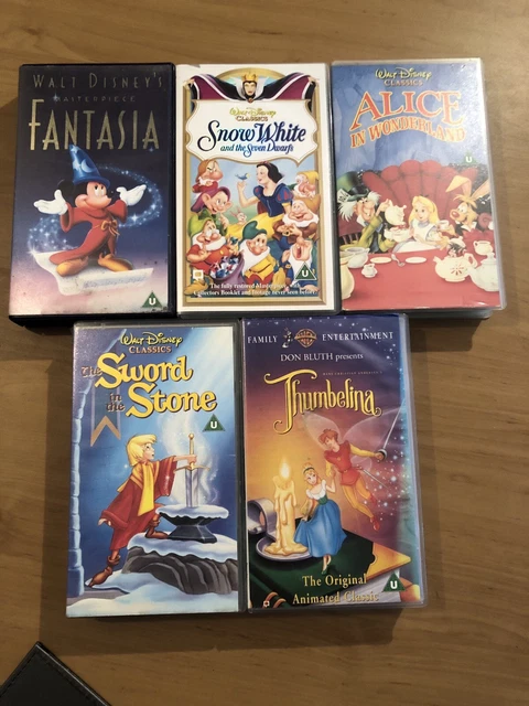 A BUNDLE OF 4 Disney Vhs Tapes+Thumbelina Vhs.Great children’s bundle £ ...