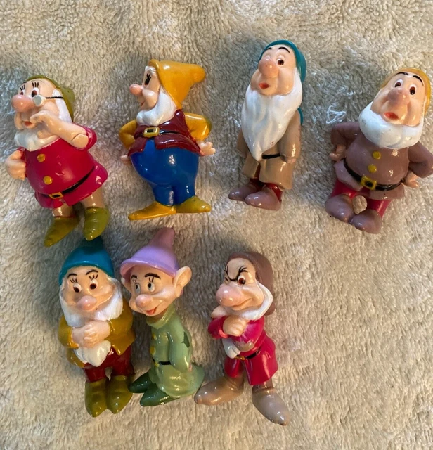 DISNEY SEVEN Dwarfs Figures by Mattel 1993 2" tall Plastic £10.17 ...